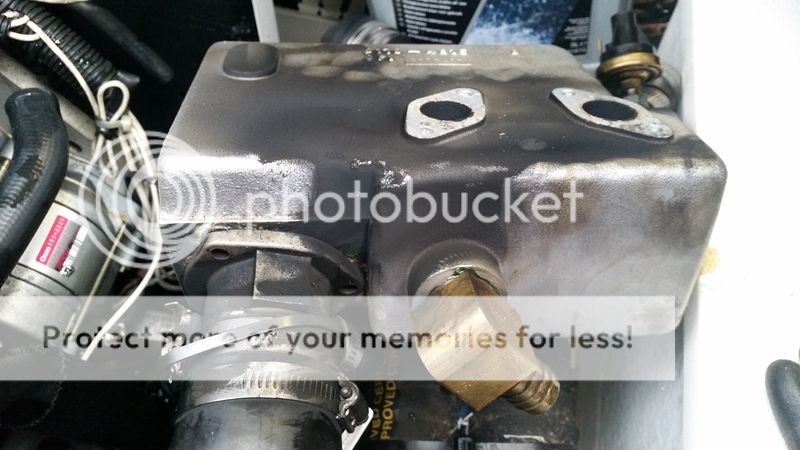 Cracked exhaust manifold? - Onan generator (MDKAU) | YBW Forum